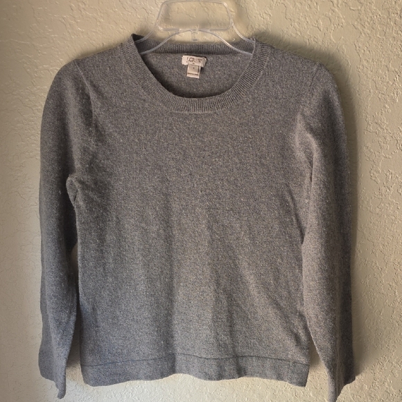 J. Crew | Sweaters | J Crew Gray Crew Neck Sweater Classic Knit | Poshmark